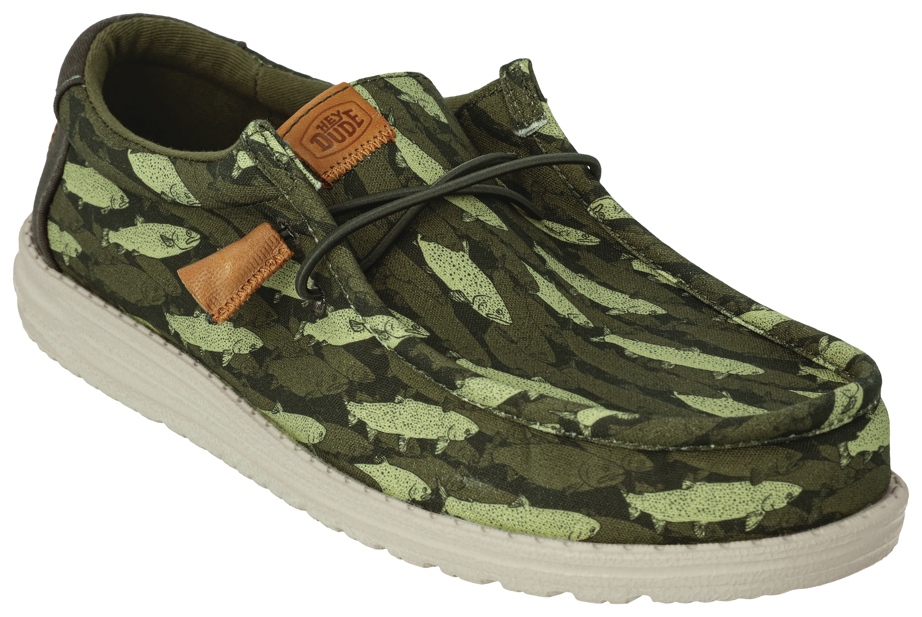 HEYDUDE Wally Fish Camo Canvas Shoes for Men | Bass Pro Shops